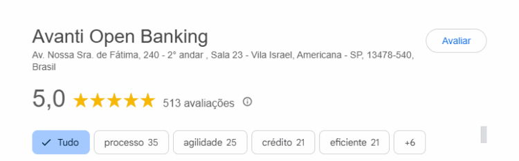 Como os clientes avaliam a Avanti Open Banking?